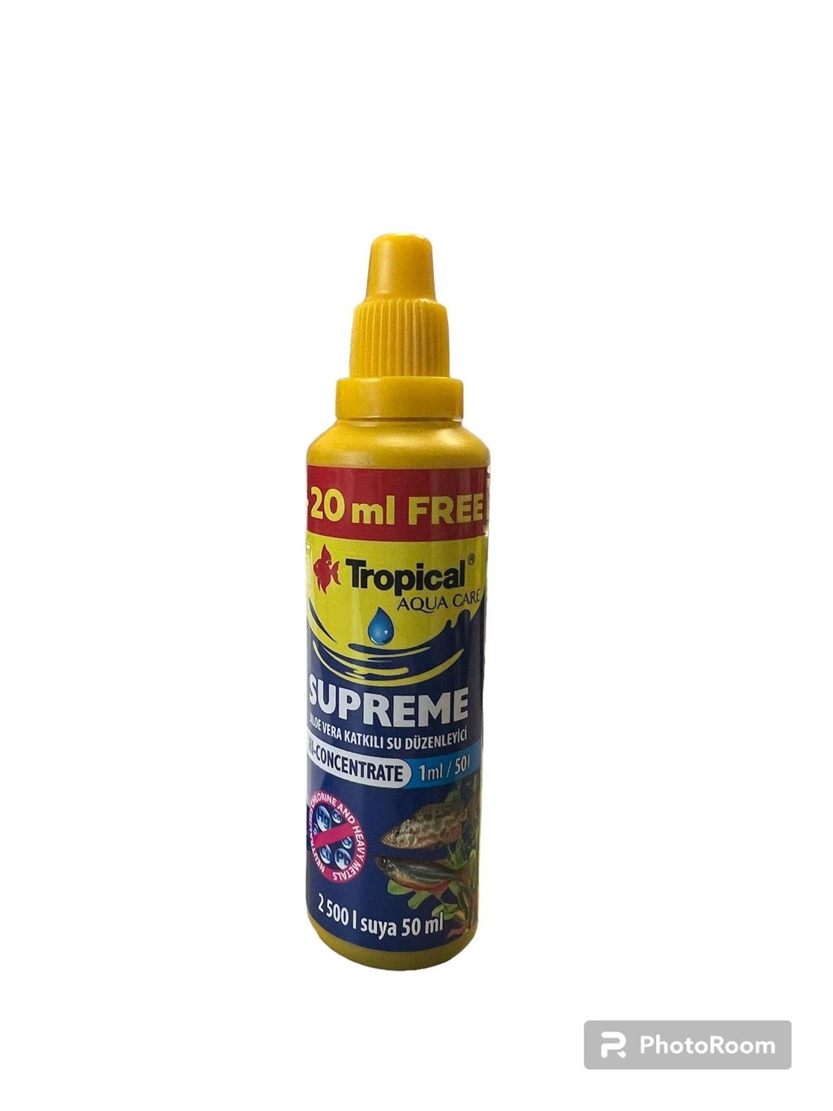 Tropical Supreme Su Düzenleyici 30 + 20 ml Akvaryum Su Kondisyonlayıcı ...